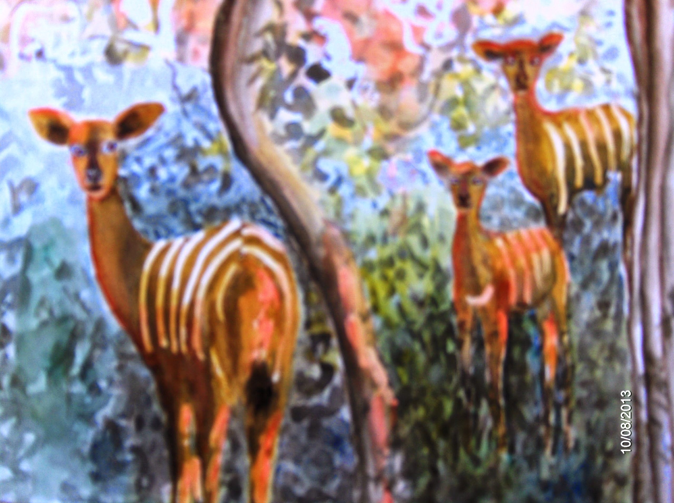 Antelope art print, A4 & A3 Sizes, Nyala safari prints from the UK.
